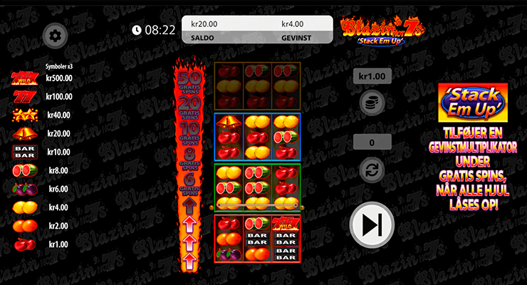Blazin' Hot 7s Stack Em Up
